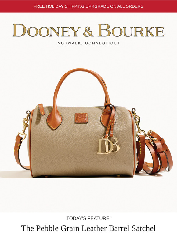 Dooney & Bourke: Style in The Spotlight: The Pebble Grain Leather Barrel Satchel. | Milled