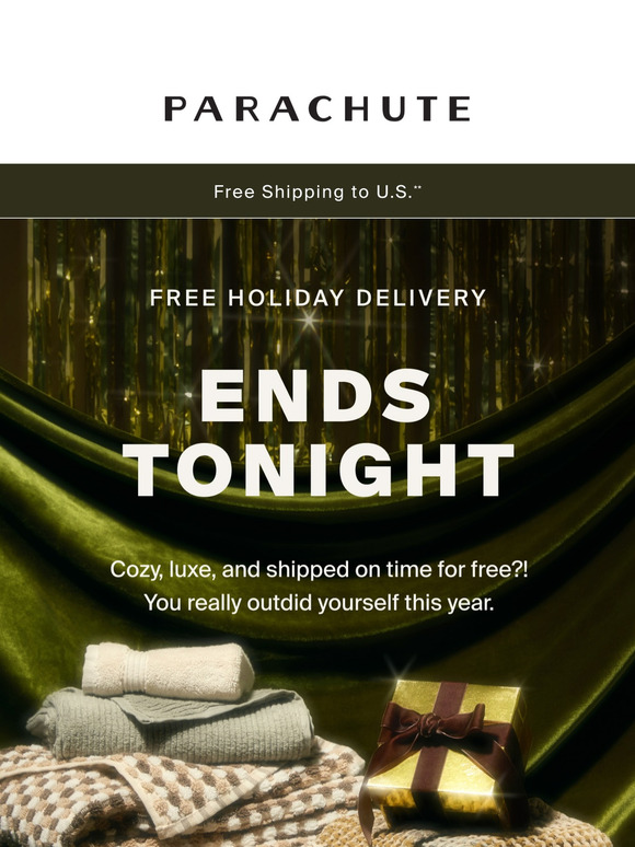 Parachute: That’s A Wrap: Last Day for Free Holiday Shipping! | Milled