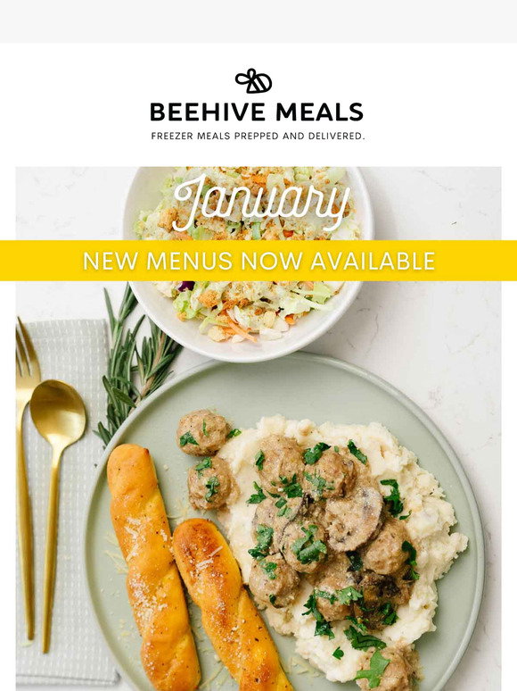 Beehive Meals: Ring in the new year with Beehive Meals January Menu ...