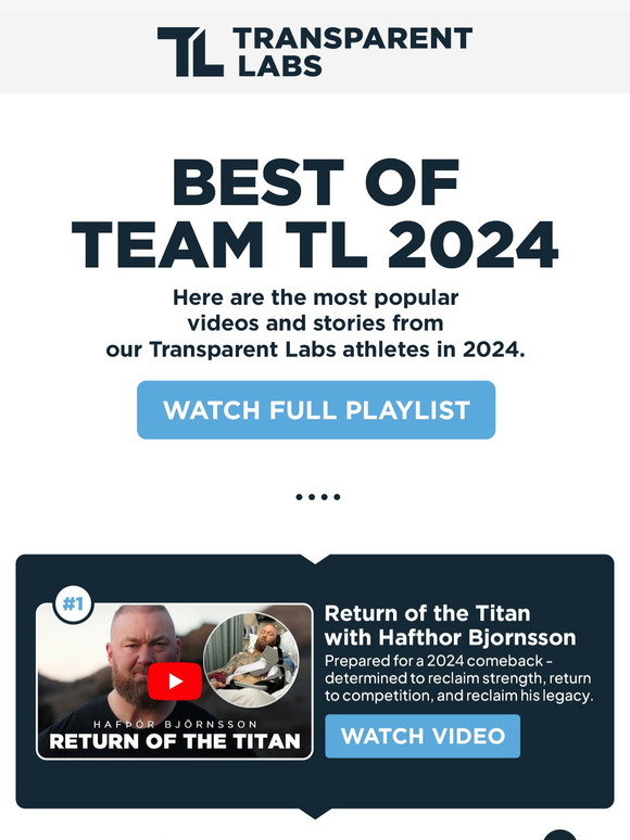 Transparent Labs: Best of Team TL 2024 | Milled