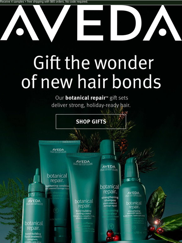 Aveda: Gifts that deliver strong, holiday-ready hair. | Milled