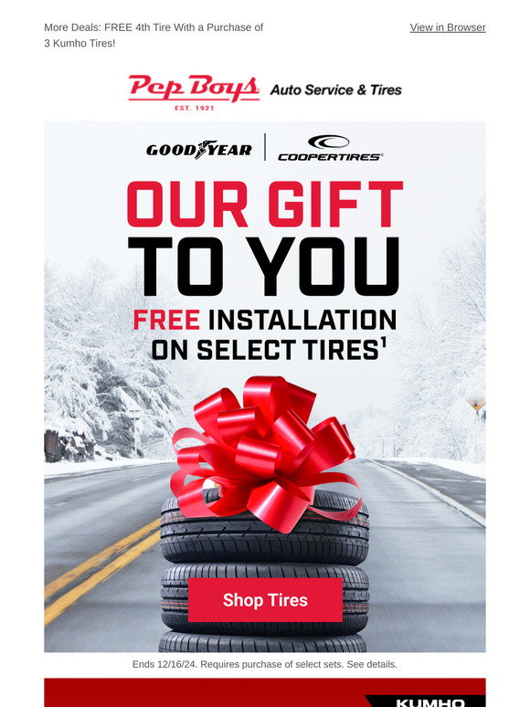 Pep Boys Tire Installation Cost