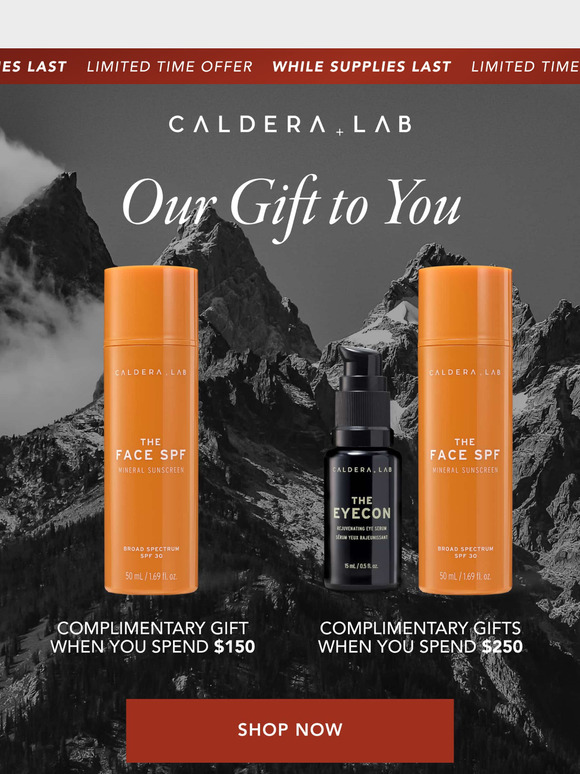 Caldera + Lab: Our Gift to You | Milled