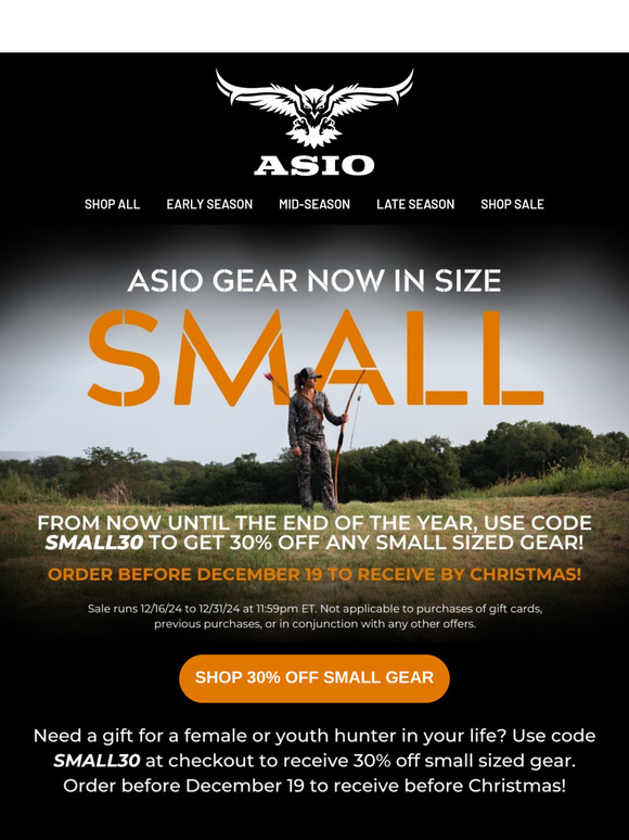ASIO Gear: Use code SMALL30 for 30% Off! | Milled