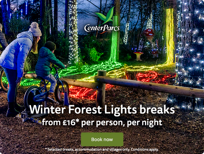 Center Parcs: Winter Forest Lights breaks from £16* per person, per ...