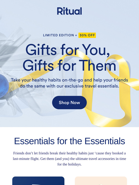 Ritual Email Newsletters: Shop Sales, Discounts, and Coupon Codes
