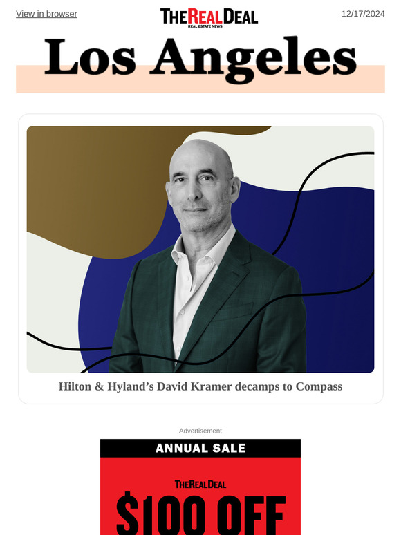 The Real Deal: David Kramer leaves Hilton & Hyland for Compass; Trammell Crow picks up apartment ...