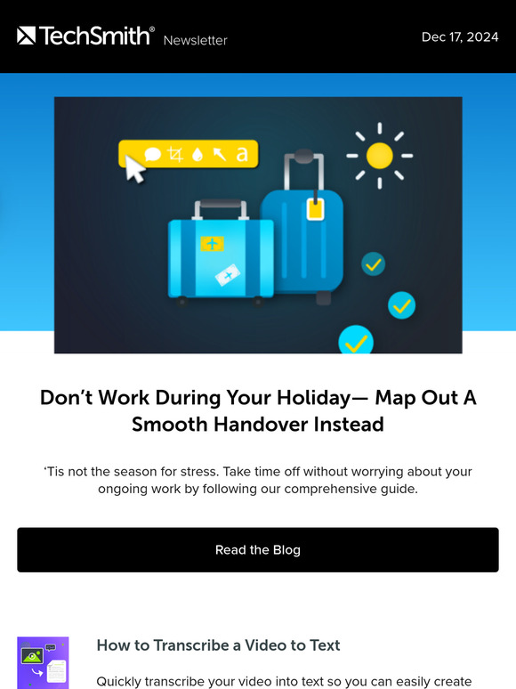 TechSmith: TechSmith News: Transcribe videos and images into text, discover the power of AI, and ...