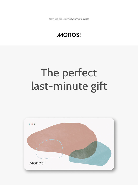 Monos: Gift cards for the discerning traveller | Milled