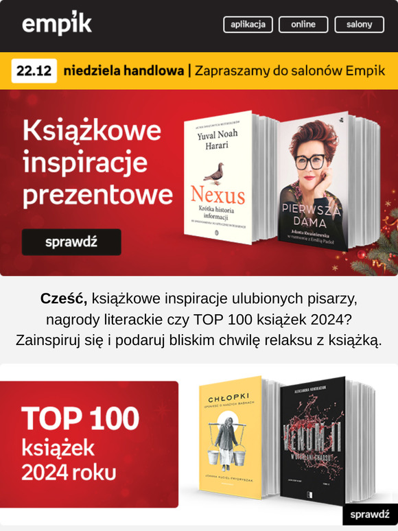 Empik: 🎁 Znajdź prezent idealny 📚 TOP 100 książek 2024 roku | Milled
