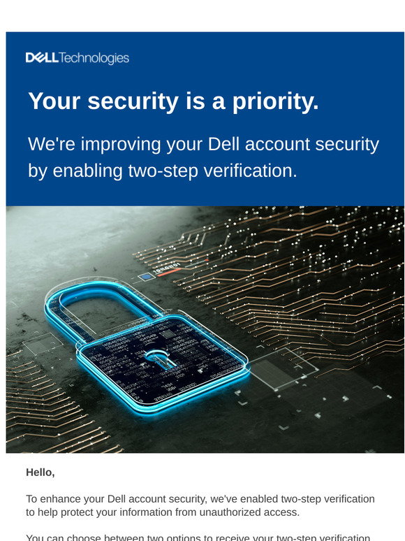 Dell: Your Dell account is more secure with two-step verification | Milled