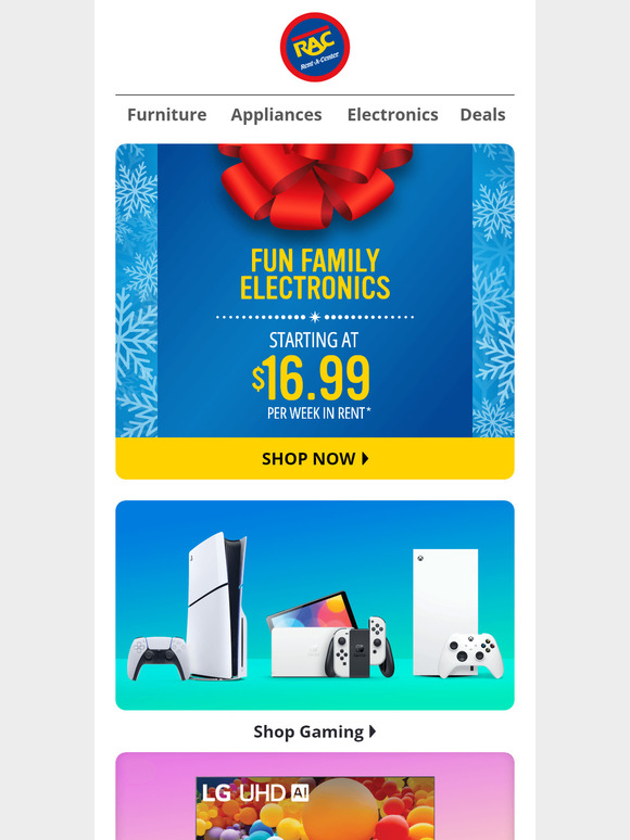 Rent-A-Center: Holiday Electronics Ideas Comin’ In Hot | Milled