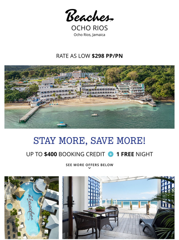 Beaches: Experience sand, sun and fun in Beaches Ocho Rios. The sound ...