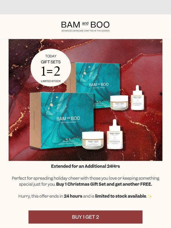 BAM and BOO: [EXTENDED] Buy 1, Get 2 Gift Sets🎄 | Milled
