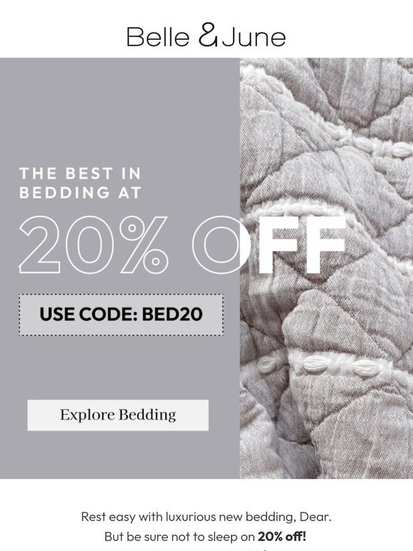 Belle and June: Sleep in Style With 20% Off | Milled