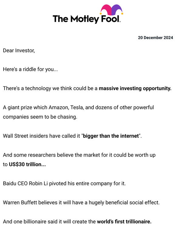 The Motley Fool: Our 'bold prediction' | Milled