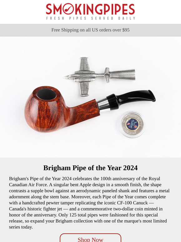 Smokingpipes: Brigham Pipe of the Year 2024 | Only 125 Total Pipes Made ...