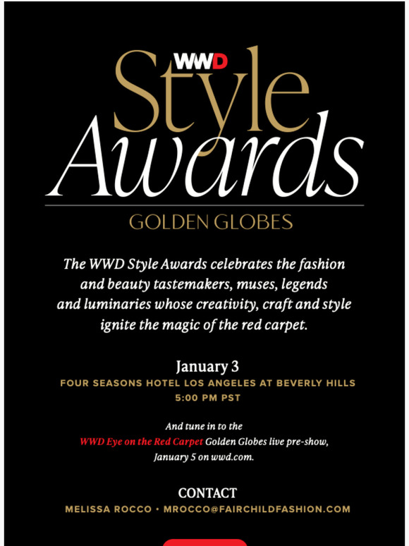 Women's Wear Daily: The WWD Style Awards at the 2025 Golden Globes: A ...