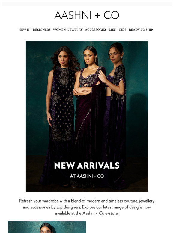 Aashni + Co: New arrivals: Refresh your wardrobe with designer couture ...
