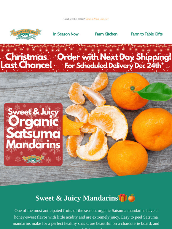 Frog Hollow Farm: We ️ Organic Satsuma Mandarins!🍊🎁🎄 | Milled