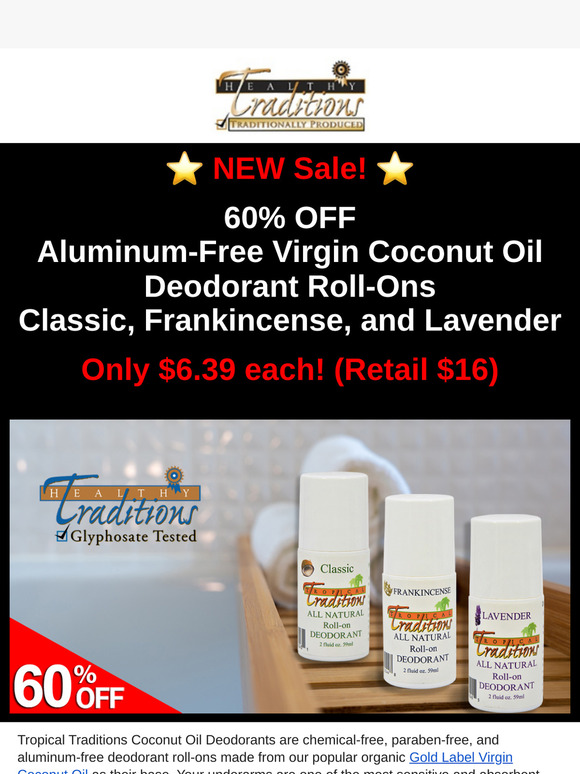Tropical Traditions: Christmas Special! 60% OFF Deodorants, Teeth ...