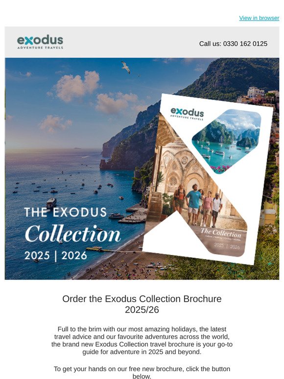Exodus Travels: Order Your Free 2025 Exodus Brochure | Milled