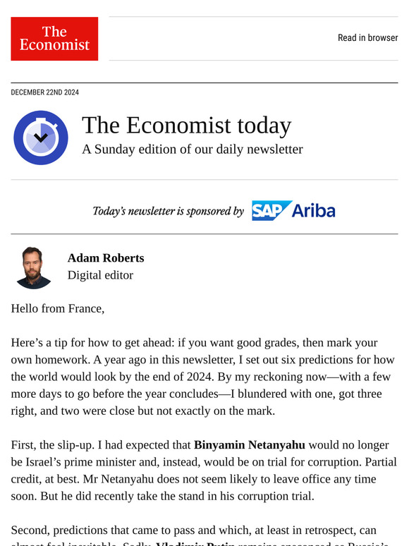 The Economist: Eight predictions for 2025 | Milled