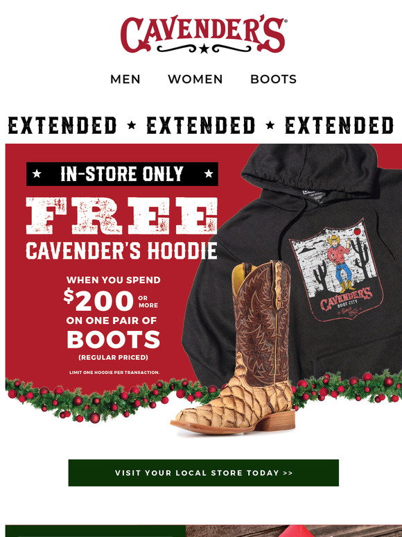Cavender's: Free Gift EXTENDED *While Supplies Last* | Milled