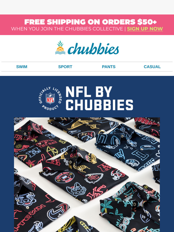 Chubbies: WARNING: only true NFL fans are allowed to open this email ...