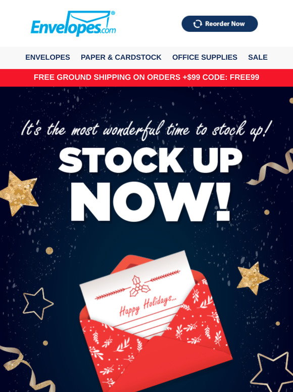 Envelopes: 🎁 It's a wonderful time to stock up! | Milled