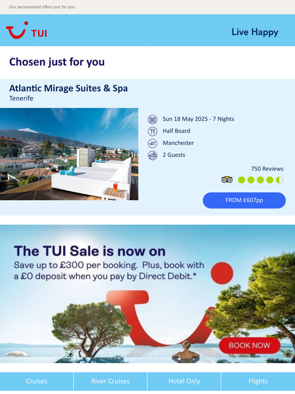 TUI: Your TUI message. Experience Tenerife and stay in a great hotel ...