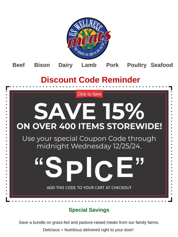 Grassland Beef: Storewide Coupon Reminder + FREE Shipping 15lbs - 100% ...