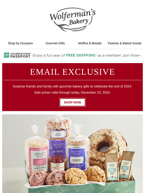 Wolferman's: Take up to 42% off a trio of bakery favorites. | Milled