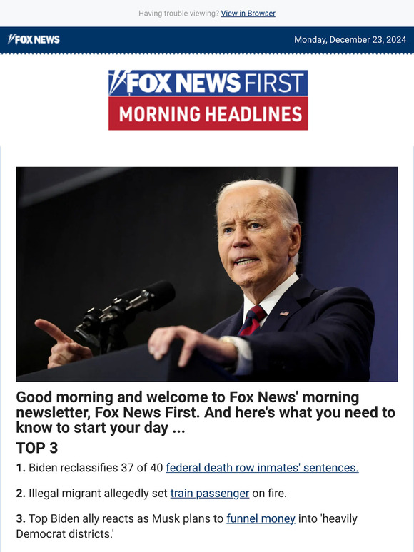 Fox News: Biden commutes sentences for nearly all federal death row ...