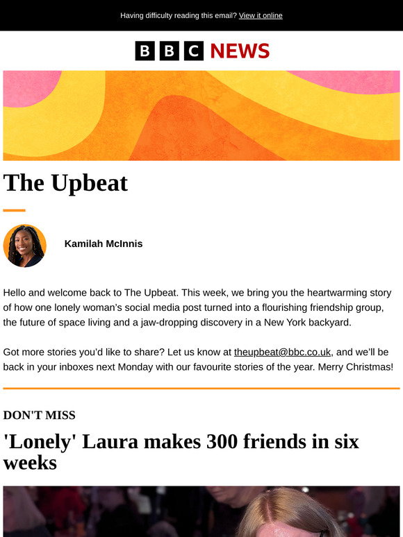 BBC: The Upbeat: The social media post that changed one woman’s life ...