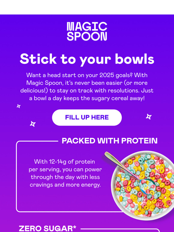 Magic Spoon: Thinking about your 2025 resolutions? 💭 | Milled
