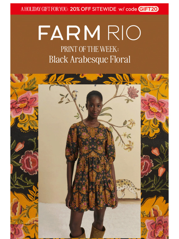 FARM Rio: Print of the week: Black Arabesque Floral | Milled