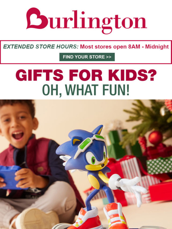 Burlington: ⏰ Time is running out… shop toys for the kids! | Milled