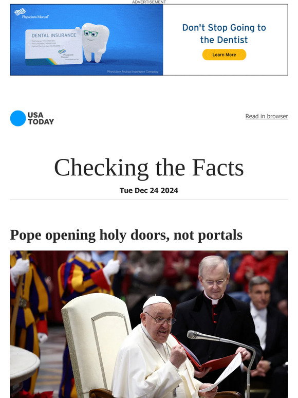 USA TODAY: Pope opening holy doors, not portals | Milled