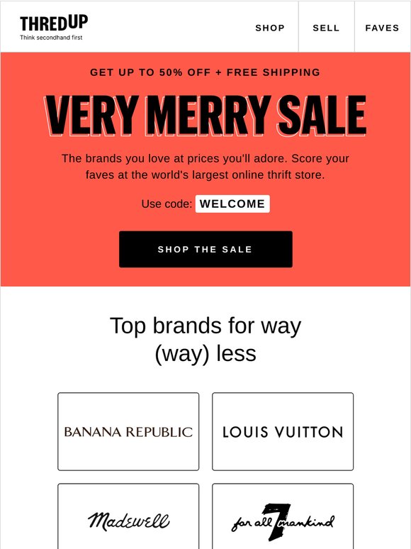 ThredUp: Final hours 🚨 Big brands, even bigger savings | Milled