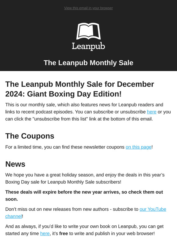 The Art of Data Science: The Leanpub 📚 Monthly Sale for December 2024: Giant Boxing Day Edition ...