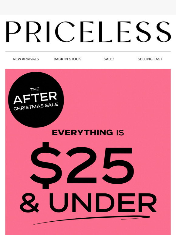 Shop Priceless: EVERYTHING IS $25 AND UNDER!! 🚨 | Milled