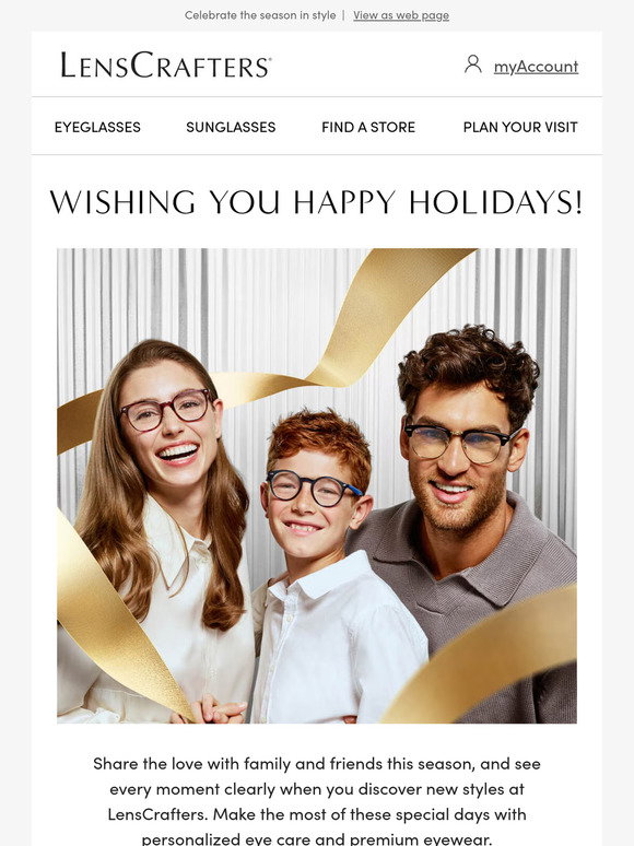 LensCrafters: Happy holidays from LensCrafters! | Milled