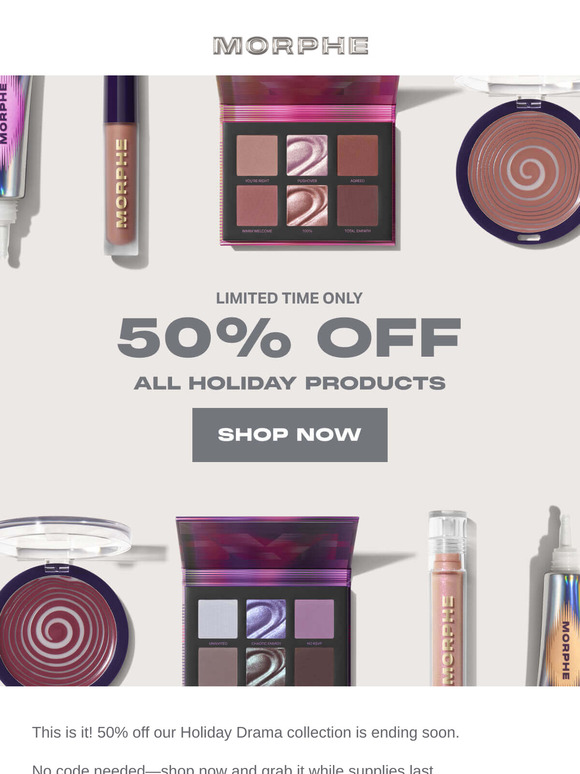 Morphe: 50% OFF AND GOING FAST | Milled