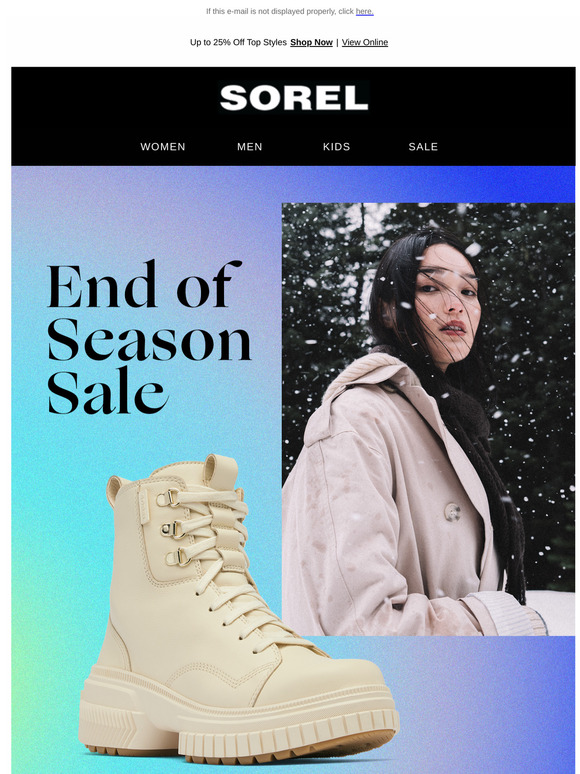 Sorel: Our final sale of the year is here | Milled