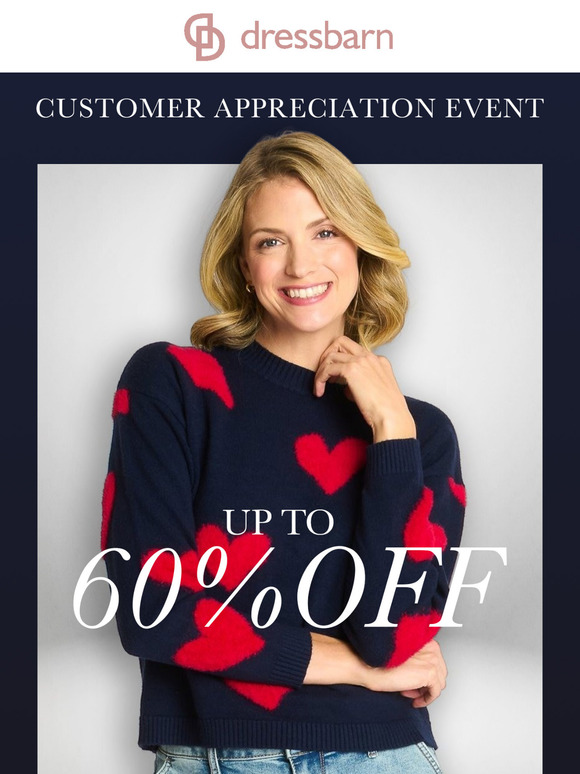 Dressbarn: 😍 Customer Appreciation Event! Save Up to 60% + Take an ...
