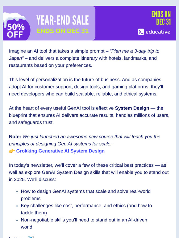 Educative: Grokking Generative AI System Design | Milled