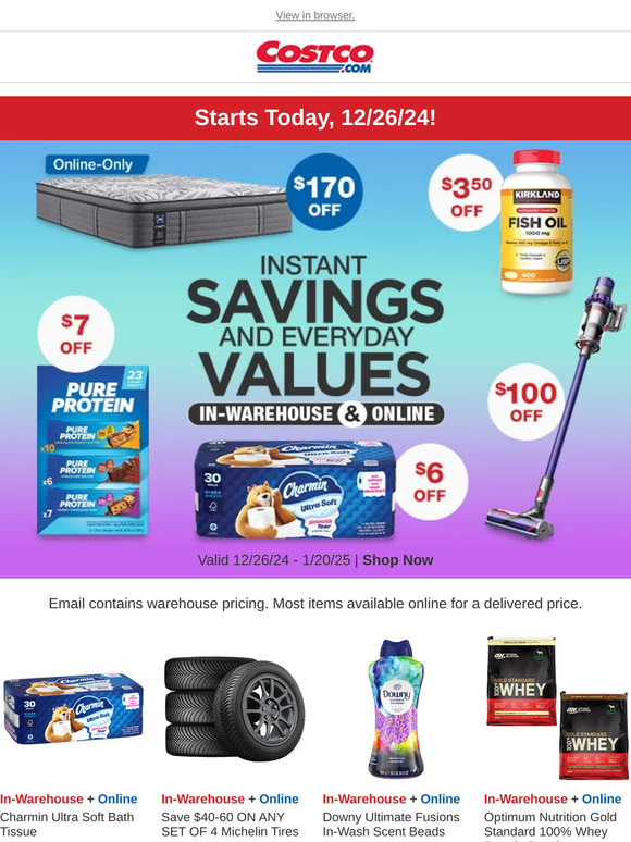 Costco: STARTS TODAY! Member-Only Instant Savings and Everyday Values ...