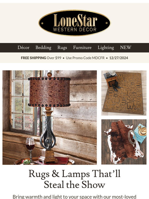 Lone Star Western Decor: Best Sellers You’ll Love: Rugs & Lamps Edition ...