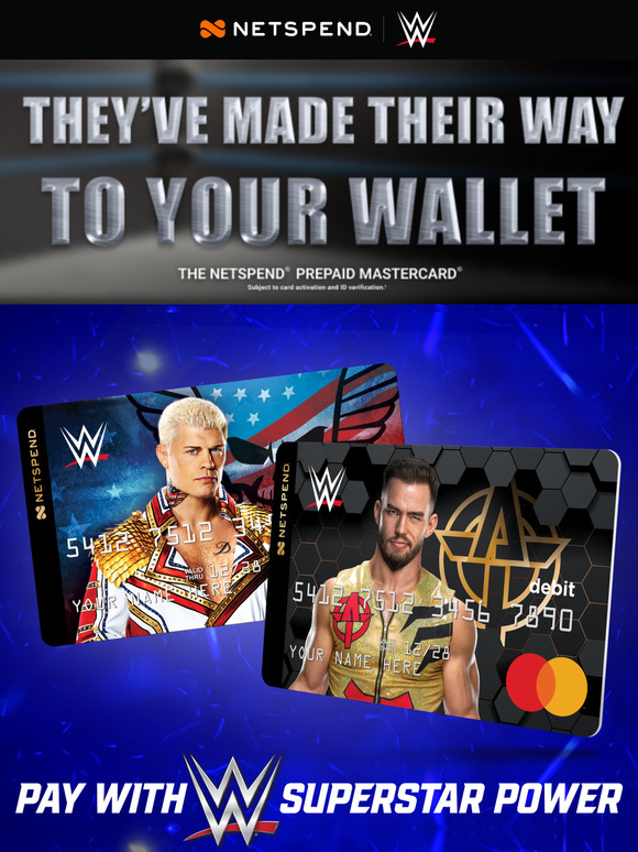 WWE Shop: NEW! Austin Theory and Cody Rhodes Netspend Prepaid ...